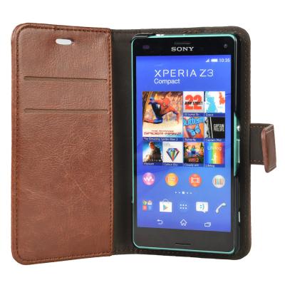 China Sony xperia z3 compact case,book style leather case for Sony xperia z3 compact for sale