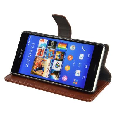 China Luxury leather case for Sony xperia z3  ，OEM and ODM  order  welcome for sale