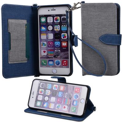 China mobile phone case for iphone 6s with stand function and wallet card for sale