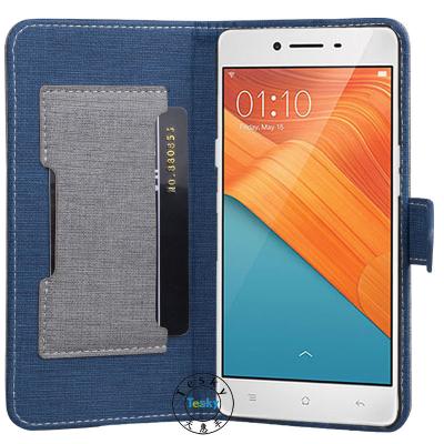 China wallet case ID credit card cash slots premium  stand view for Oppo r7 for sale
