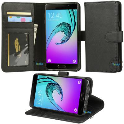 China pu leather wallet case for samsung galaxy A5 with magnetic closure and card slots for sale
