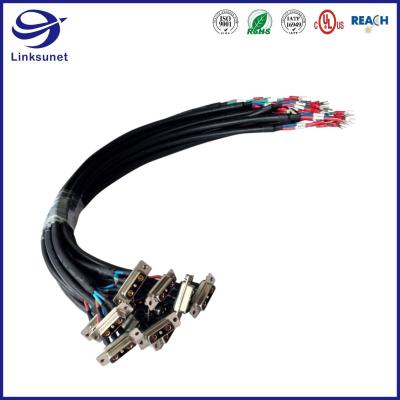 China Arnés de cable con D - conector del automóvil de 2464 16AWG Customed de poder SUB 3pin en venta