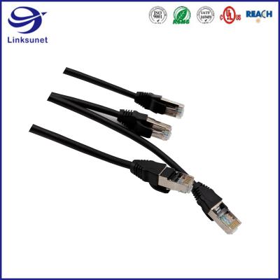 Cina Cablaggio su ordinazione del cavo di segnale con il RJ45 8pin dorato - connettore a cristallo placcato della testa in vendita