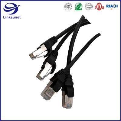 Cina Cablaggio su ordinazione del cavo di segnale con il RJ45 8pin dorato - connettore a cristallo placcato della testa in vendita