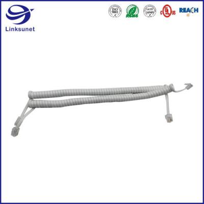 China 6 arnés de cable plateado de oro del conector de la inyección RJ12 de los pernos para el alambre de teléfono en venta