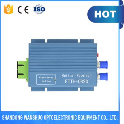 China Aluminum FTTH Mini WDM optical receiver with 2 rf output ports for sale