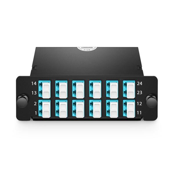 Quality RBTX®-24 Cassette, 24 Fibers OM4 Multimode, Type A,  to 12 x LC Duplex (Aqua), 0.35dB max for sale