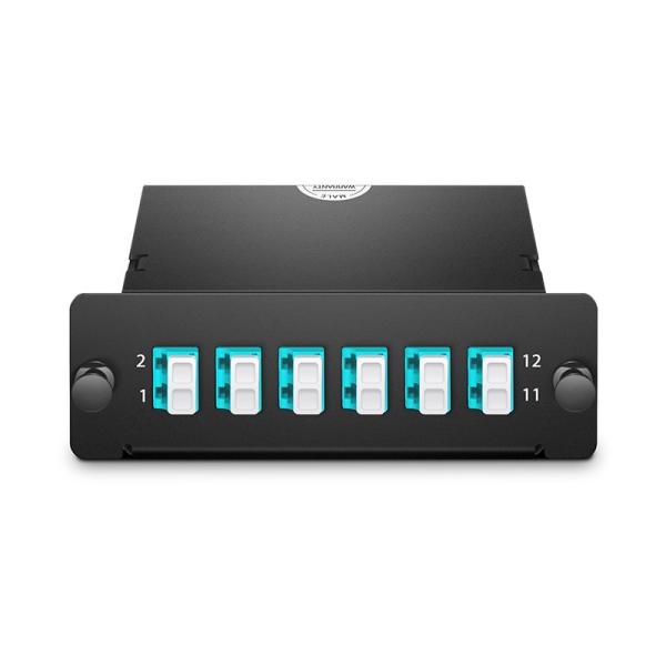Quality 1 MTP To 6 LC Duplex Fiber Cassette enclosure 12 Fibers OM4 Multimode Type A for sale