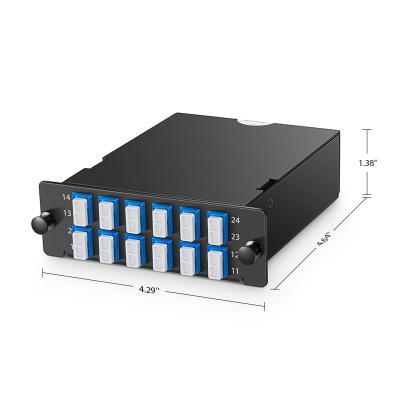 China 2MT12LC2SMFAF 2 MTP To 12 LC  12 Core Fiber Patch Panel Liu 24 Fibers OS2 Single Mode for sale