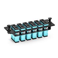 China 6 Port SC Duplex OM4 Fiber Patch Panel 12 Fibers Multimode Adapter Panel for sale