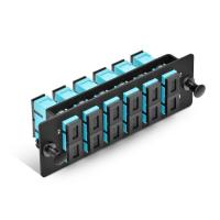 China 6 Port SC Duplex OM4 Fiber Patch Panel 12 Fibers Multimode Adapter Panel for sale