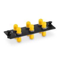 China OM3 OM4 6 Fiber ST Simplex Patch Panel 6 Ports Multimode Fiber Optic Cassette Module for sale