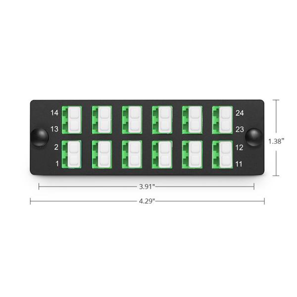 Quality Rongbang RBTX-P12LCA2ZSMF 12 LC/APC Duplex Adapter Panel 24 Fibers OS2 Single for sale
