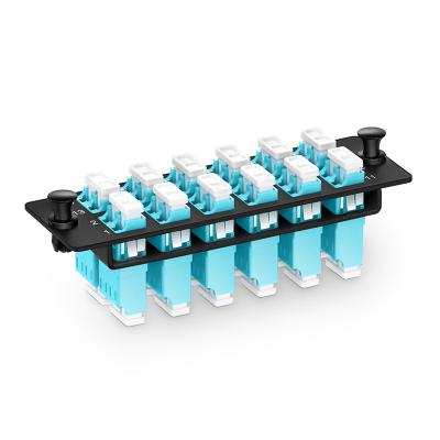 China P12LC2X10GMM Fo Patch Panel 12 Port LC/PC Adapter Duplex Panel 24 Fibers OM4 Multimode for sale