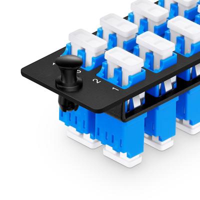 China P12LC2XSMF 12 LC/PC Fiber Optic Patch Panel 12 Port 24 Fibers OS2 Single Mode for sale