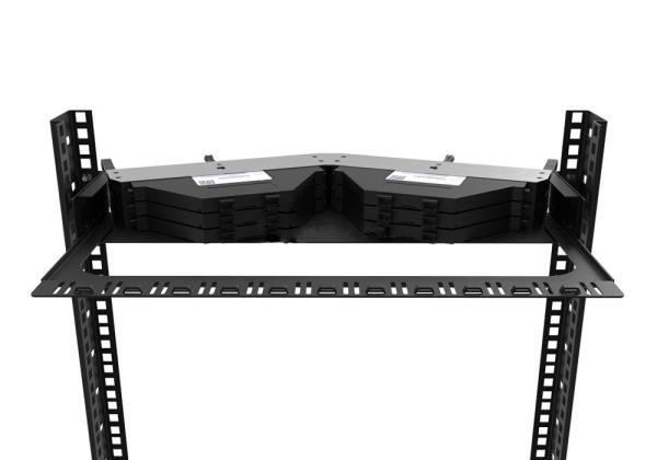 Quality Rongbang RBTX-PP02 1U High Density Angled Frame Modular Panel 6 MPO/MTP to 144 for sale