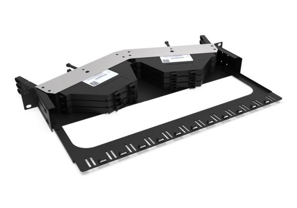 Quality Rongbang RBTX-PP02 1U High Density Angled Frame Modular Panel 6 MPO/MTP to 144 for sale