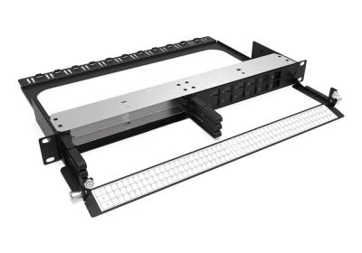 China Rongbang RBTX-PP03 1U High Density Hybrid Fiber & Copper Modular Panel 3 MPO/MTP to 72 LC Ports  12 Jack for Data Center for sale