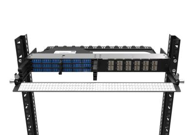 China Rongbang RBTX-PP03 1U High Density Hybrid Fiber & Copper Modular Panel 3 MPO/MTP to 72 LC Ports  12 Jack for Data Center for sale