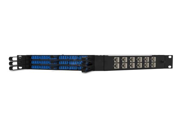 Quality Rongbang RBTX-PP04 1U High Density Frame Hybrid Fiber & Copper Angled Modular for sale