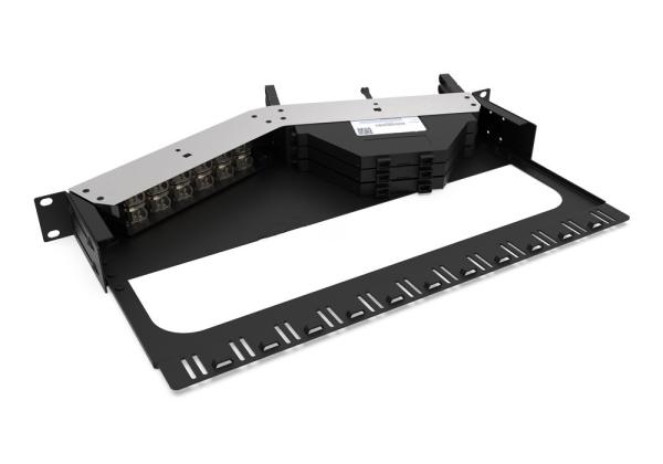Quality Rongbang RBTX-PP04 1U High Density Frame Hybrid Fiber & Copper Angled Modular for sale