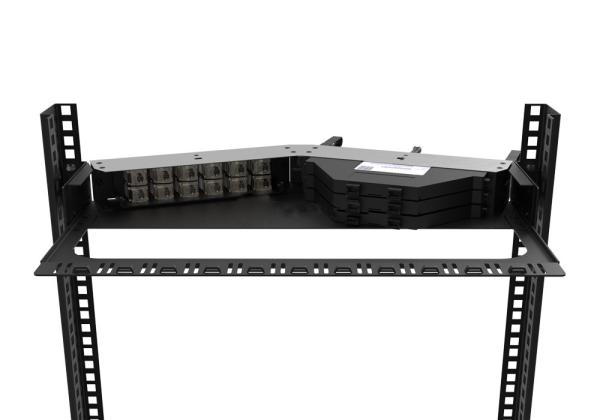 Quality Rongbang RBTX-PP04 1U High Density Frame Hybrid Fiber & Copper Angled Modular for sale
