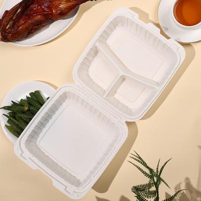 China 1200ml 43oz Transparante pp voorzag Container 9,2 ' X9.5 ' X3 van de Dekselmicrogolf“ van een scharnier Te koop