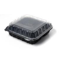 China 830ml PP Hinged Lid Microwave Container 30oz 8''X8.5''X3'' for sale