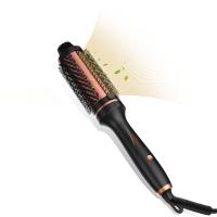 Quality 2-IN-1 Hair Straightener Curl Brush Electric Heated Fast Heat Drying Styler Dual for sale