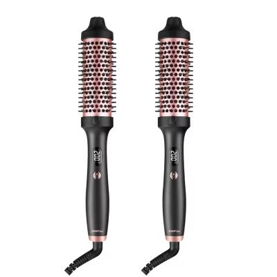 China Professional Portable Hair Brush Comb LED Temperature Display PTC Heater Thermal Brushes Fast Heating 65W Multi-Function for sale