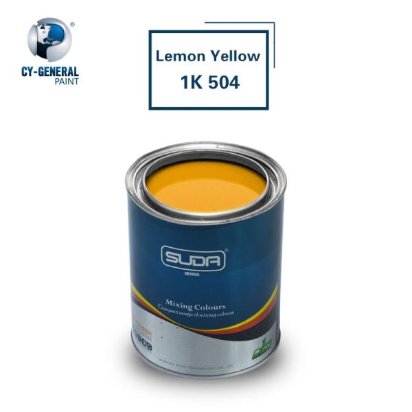 Quality Lemon Yellow 1k Automotive Paint Chemical Resistant Auto Refinish Paint No Peeling for sale