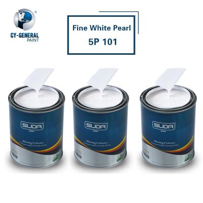 China Multifunctional 1K White Pearl Car Paint Good Gloss Pearl White Paint for sale