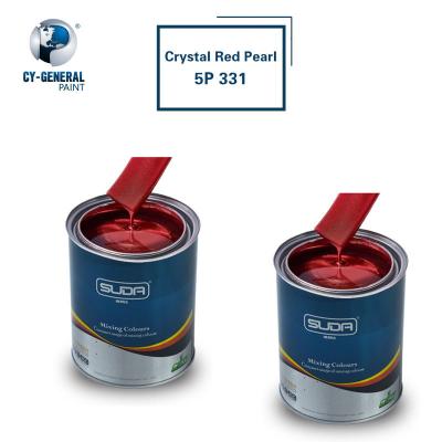 China Spray High Consistency 1K Crystal Red Pearl Paint Body Carpaint for sale