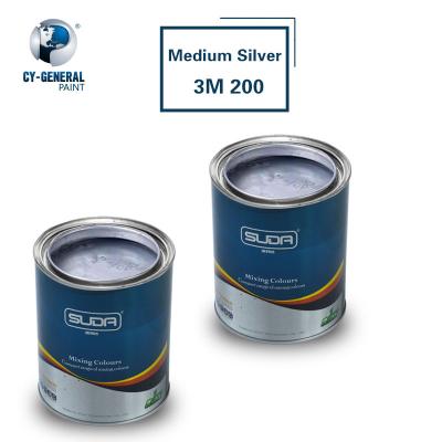 China Odorless Metallic Silver Paint 1K Twinkling Silver Car Paint Spray Can for sale