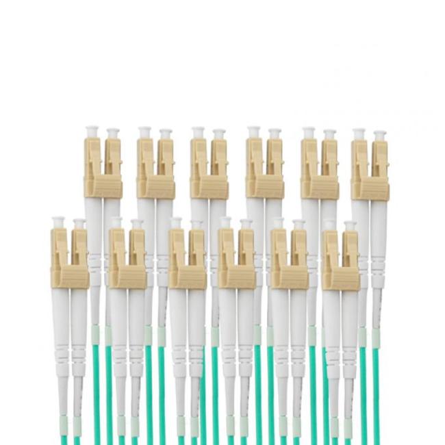 1 Piece MPO-LC 24 Core MPO OM3 Fiber Optic Patch Cord Cables 3M Multimode Connector 4