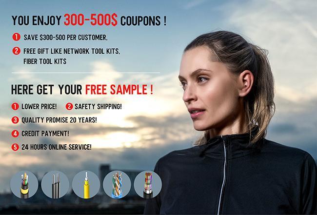 6 Core Single Mode Outdoor FTTH Fiber Optic Drop Cable With Anatel Certificate 0