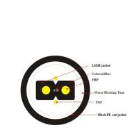 China G657A1 Bow Type Drop Fiber Optic Cable 2 Core FTTH Indoor Wiring with LSZH Sheath for sale