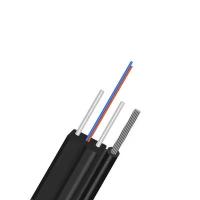 China Low Smoke FRP Flat FTTH Drop Cable 4 Core Singlemode G657A1 G652D 2.0x5.0mm with 600N Tensile Load for sale