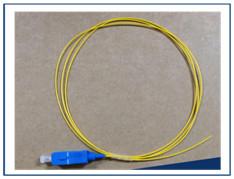 China Convex Spherical End Simplex Fiber Optic Patch Cord LC UPC Fiber Optic Pigtail for sale
