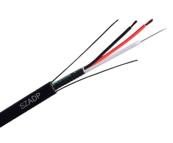Quality Singlemode Direct Buried Copper Fiber Composite Cable 4 6 8 12 Core Oplc Hybrid for sale