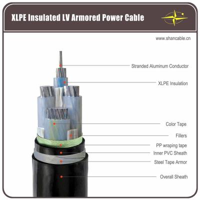 China XLPE Insulated Armoured Electrical Cable , Galvanized Steel Wire Armoured Cable for sale