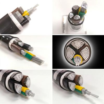 China UV Resistant PVC Insulated Power Cable 0.6/1kV 4x35mm2 Aerial Overhead Outdoor Use for sale