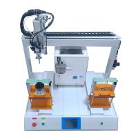 China Full-automatic 3 Axes Robot High Precision Auto Feeding Screwdriver Machine with Two Working Tables for sale