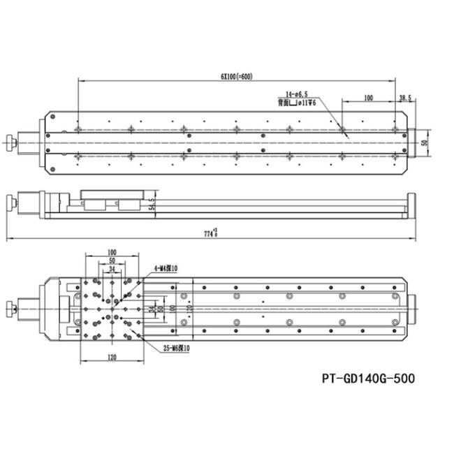 Three Axis Combined Motorized Rotary Stage Xyr Displacement 6