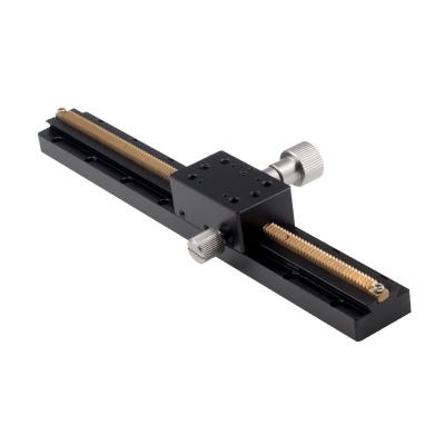 中国 Dovetail Trough Rack And Pinion Manual Stage Linear Sliding Long Stroke 販売のため