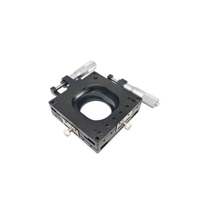China 100mm×100mm Manual Translation Stage Miniature XY Stage With Central Drive for sale