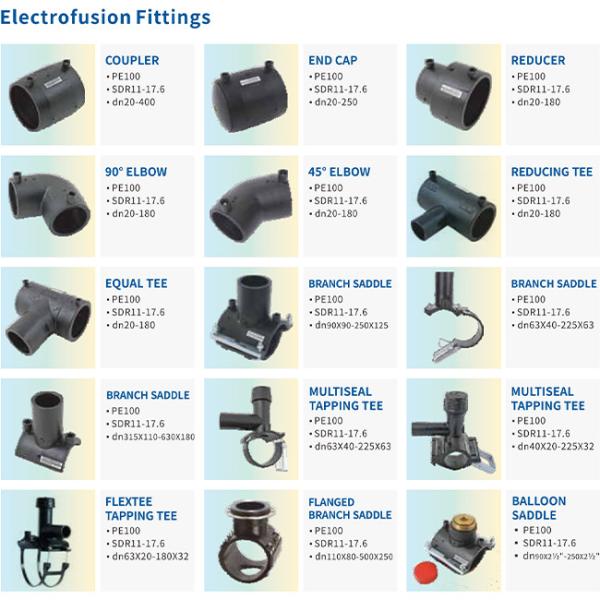 Quality Pipe Fittings Electrofusion Equal Tee Hdpe Electrofusion Reducing Sleeve for sale