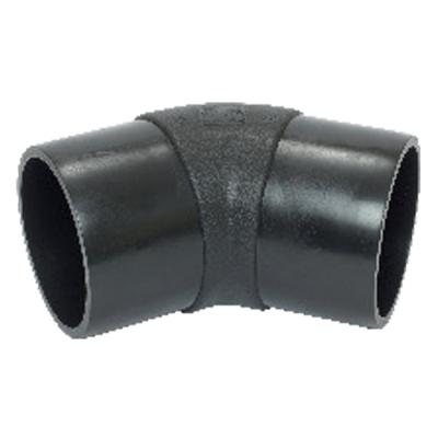China Black Spigot Fittings Hot Fusion HDPE 45° Elbow Electrofusion Reducing Sleeve for sale