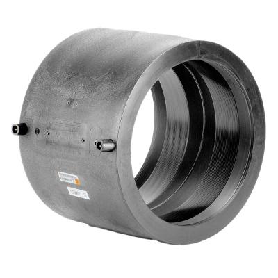 China PE100 Black Electrofusion Coupler Sleeve DN315-400 | 4.0mm Manual Pin | PN16 Water / 10 Bar Gas | Reliable Welded Jointing for Large-Diameter Water, Gas & Mining Pipelines | ISO Certified for sale