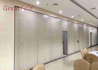 China Commercial Furniture Sliding Acoustic Aluminium Door Movable Wooden Panel Office Soundproof Folding Partition for sale